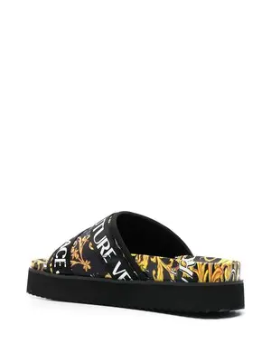 Versace Barocco Logo-print Slides