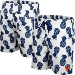 COLOSSEUM Virginia Cavaliers Pineapples Swim Shorts - White