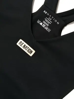 P.E Nation Panelled Logo-patch Sports Bra