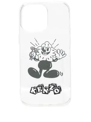Kenzo Logo-print Iphone 14 Pro Max Case - White