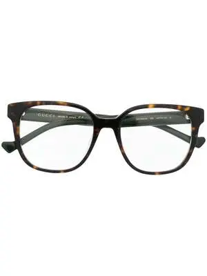 Gucci Tortoiseshell Square-frame Glasses