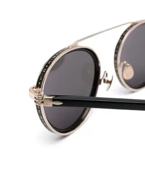 Matsuda Double-bridge Round-frame Sunglasses