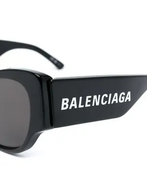 Balenciaga Enamelled-logo Cat-eye Sunglasses