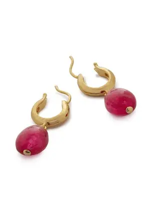 Monica Vinader 18kt Vermeil Pink Quartz Earrings