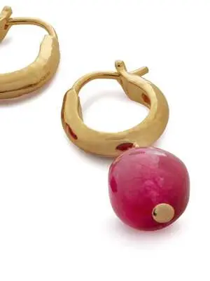 Monica Vinader 18kt Vermeil Pink Quartz Earrings