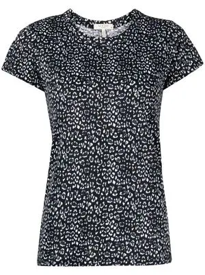 Rag & Bone Leopard-print T-shirt - Black