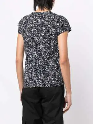 Rag & Bone Leopard-print T-shirt - Black