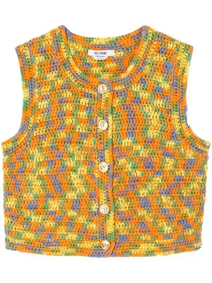 RE/DONE Front-button Knitted Vest