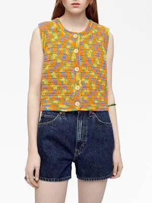RE/DONE Front-button Knitted Vest