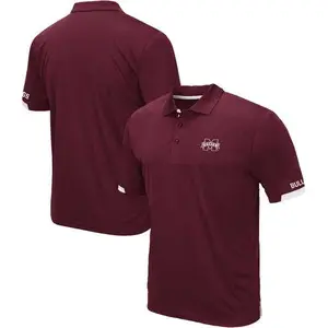 COLOSSEUM Mississippi State Bulldogs Big & Tall Santry Polo - Maroon