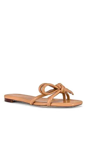 LOEFFLER RANDALL Hadley Knotted Leather Sandals - Dune