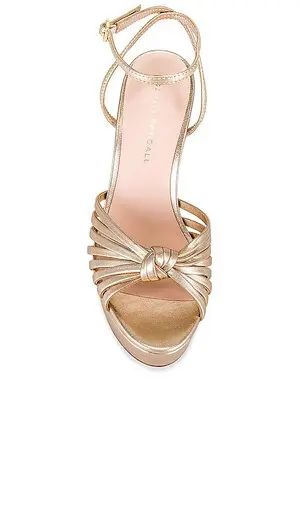 LOEFFLER RANDALL Rivka Platform Sandal In Metallic Gold - Champagne