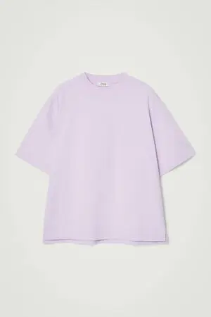 Cos Oversized Heavyweight Cotton T-shirt - Purple