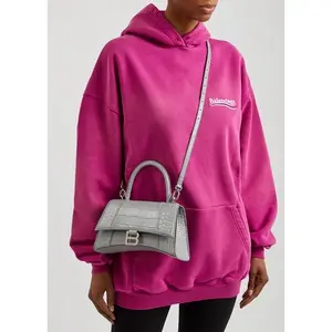 Balenciaga Hourglass Small Crocodile-effect Leather Top Handle Bag