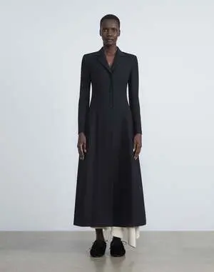 Lafayette 148 New York Wool-silk Crepe Three-button Academy Coat