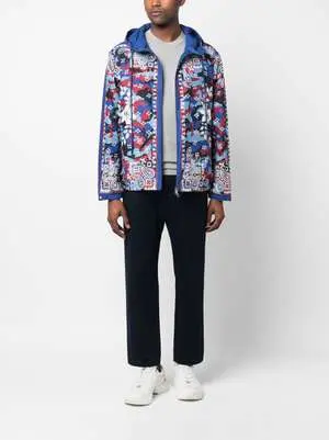 Moncler Mix-print Hooded Jacket