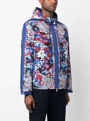 Moncler Mix-print Hooded Jacket