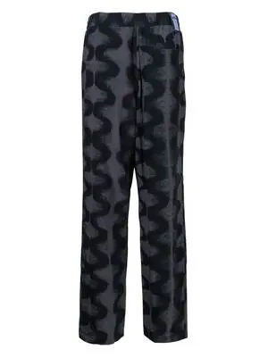 Alexander McQueen Abstract-print Straight-leg Trousers