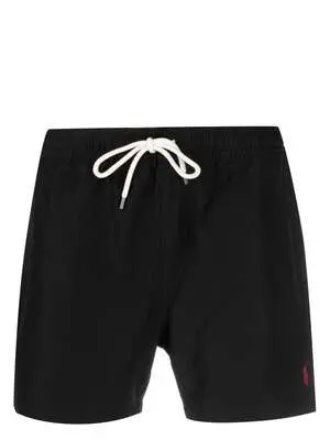 Polo Ralph Lauren Embroidered-logo Swim Shorts - Black