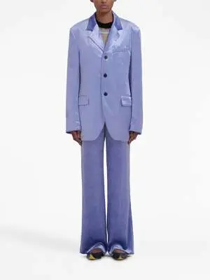 Marni Gima Single-breasted Satin Blazer - Purple