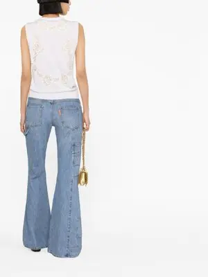 Dolce & Gabbana Lace-trim Knitted Top - White