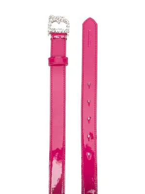 Dsquared2 Patent-finish Crystal-embellished Belt