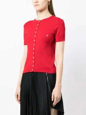 AGNES B. Buttoned-down T-shirt - Red