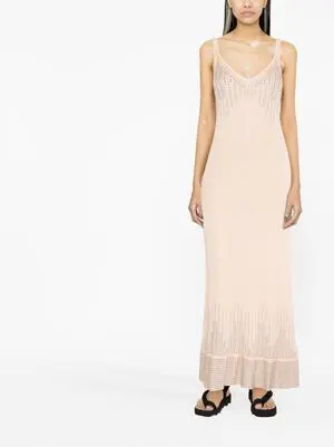 Rabanne Studded Knitted Midi Dress