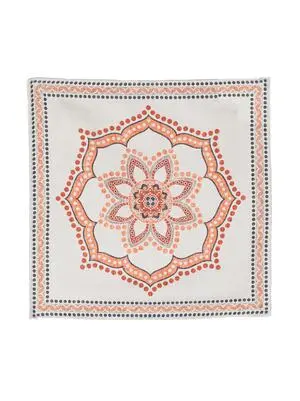 Brunello Cucinelli Mandala Pattern Silk Pocket Square - Neutrals