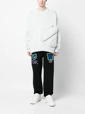 Off-White Zip-compartment Crew-neck Sweatshirt