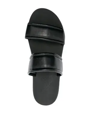 ANCIENT GREEK SANDALS Enias Leather Slides - Black