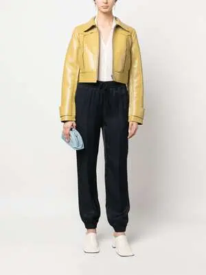 JIL SANDER Drawstring Tapered Trousers - Blue