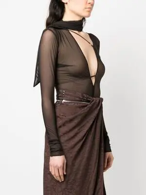 Jacquemus Le Body Abanaba Bodysuit - Brown