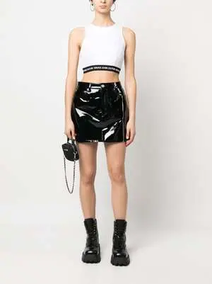 Versace Logo-print Cropped Tank Top