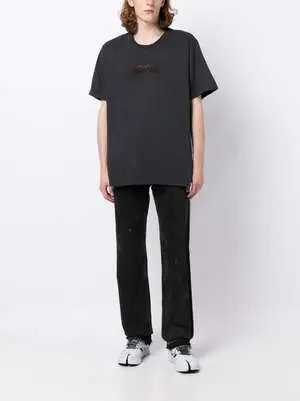 DOUBLET Logo-patch Organic Cotton T-shirt - Grey