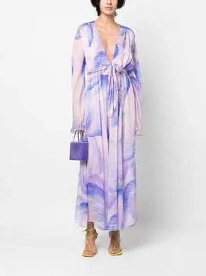 FORTE_FORTE Floral-print Silk Dress