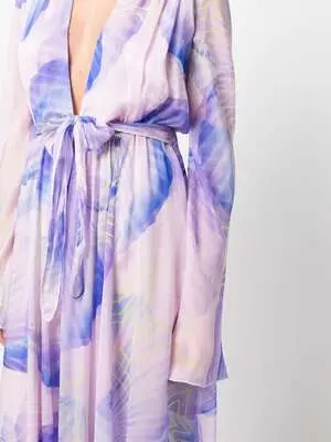 FORTE_FORTE Floral-print Silk Dress
