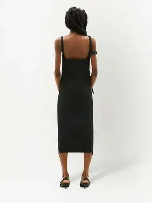 COURREGES Strap Bretelles Twill Long-dress
