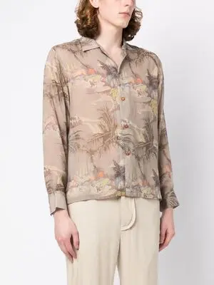 BODE Tropical-print Silk Shirt
