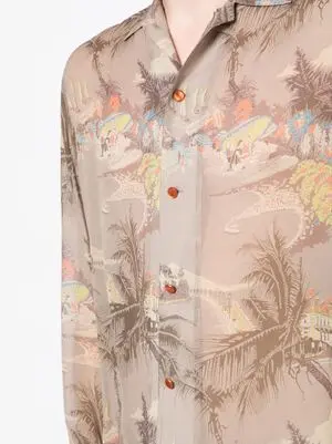 BODE Tropical-print Silk Shirt
