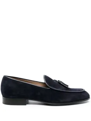 GIANVITO ROSSI Tassel-detail Suede Loafers - Blue