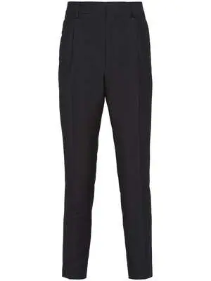Prada Mohair-wool Tailored Trousers - Black