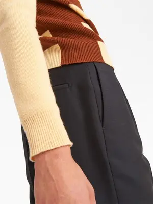 Prada Mohair-wool Tailored Trousers - Black