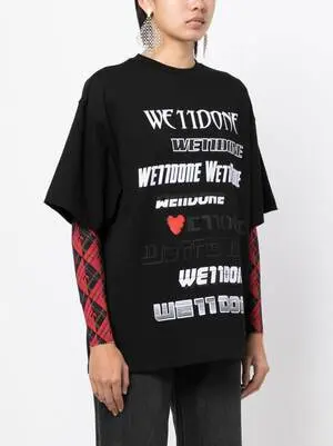 We11Done Logo-print Cotton T-shirt - Black