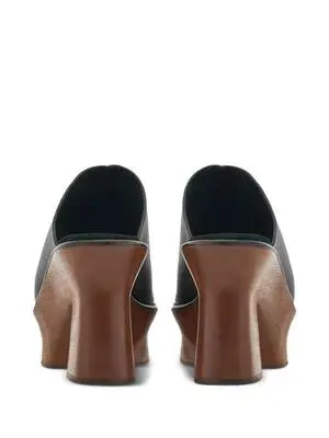 FERRAGAMO 85mm Leather Wedge Sandals