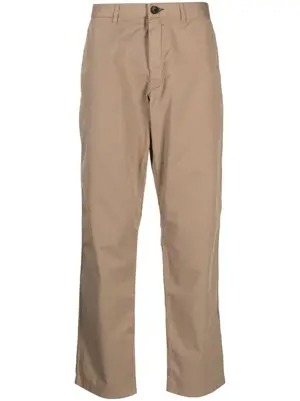 Paul Smith Logo-patch Tapered Chinos - Neutrals