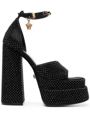 Versace Medusa Aevitas Platform Sandals - Black