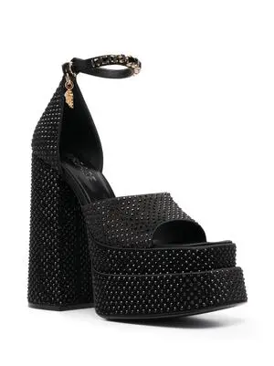 Versace Medusa Aevitas Platform Sandals - Black