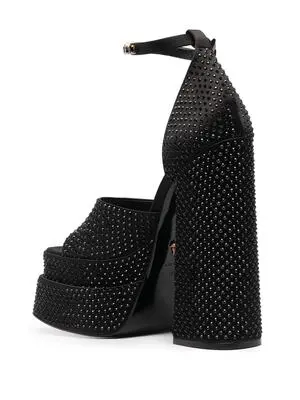 Versace Medusa Aevitas Platform Sandals - Black