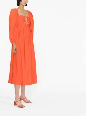 Ulla Johnson Alessa Puff-sleeve Midi Dress